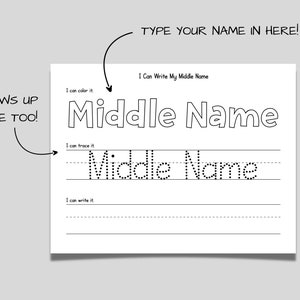 Custom Name Tracing Packet, Handwriting Practice, Name Writing, Name ...