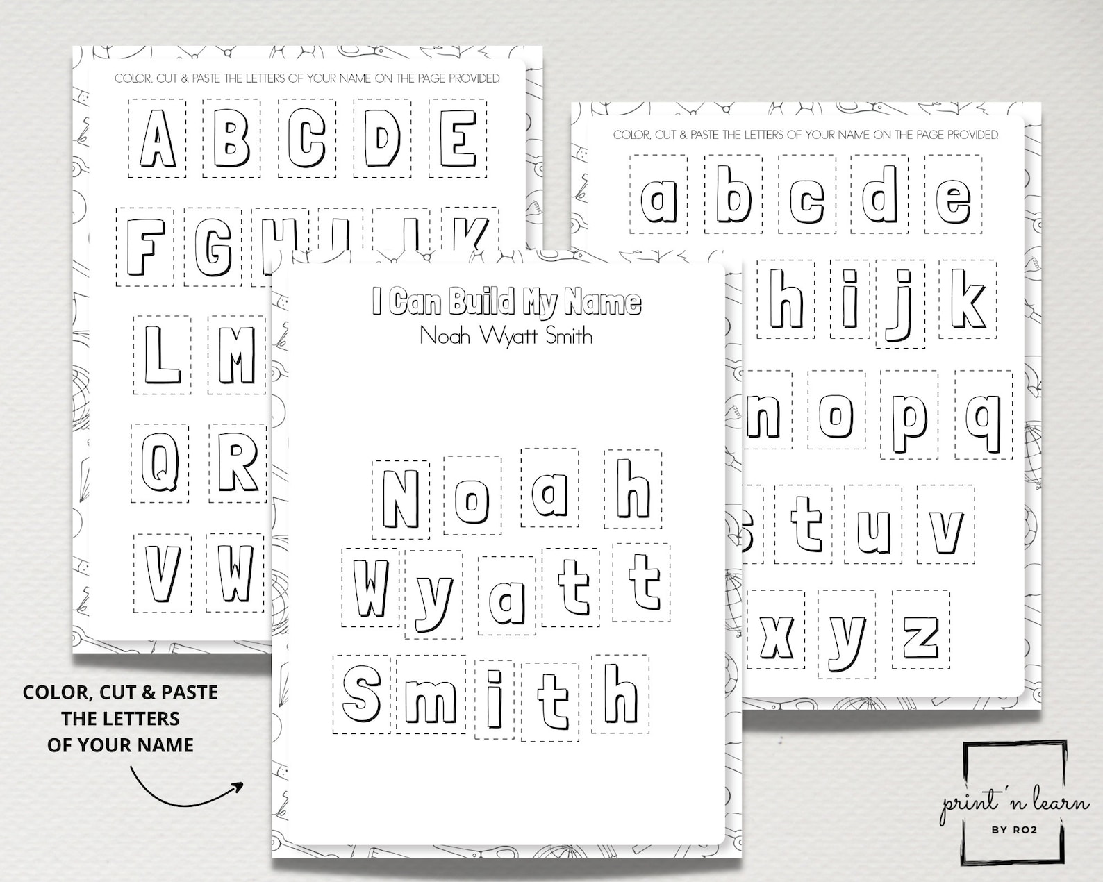 CUSTOM Name Tracing Packet, Handwriting Practice, Name Writing, Name ...