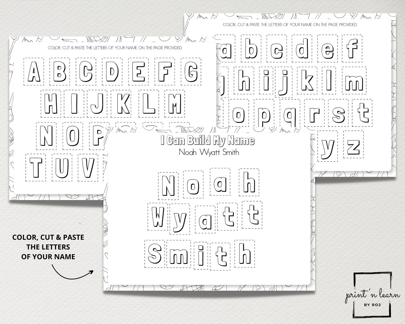 CUSTOM Name Tracing Packet, Handwriting Practice, Name Writing, Name ...