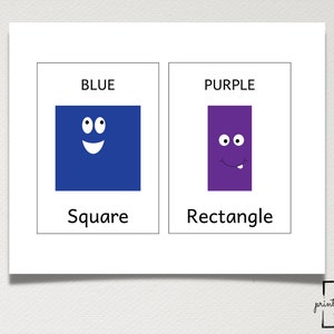COLORS, Colors & Shapes Flashcards, Printable Prek Worksheets, Toddler ...