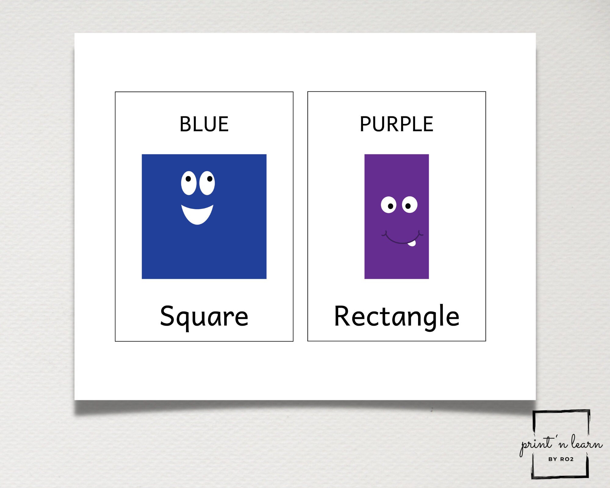 COLORS, Colors & Shapes Flashcards, Printable Prek Worksheets, Toddler ...