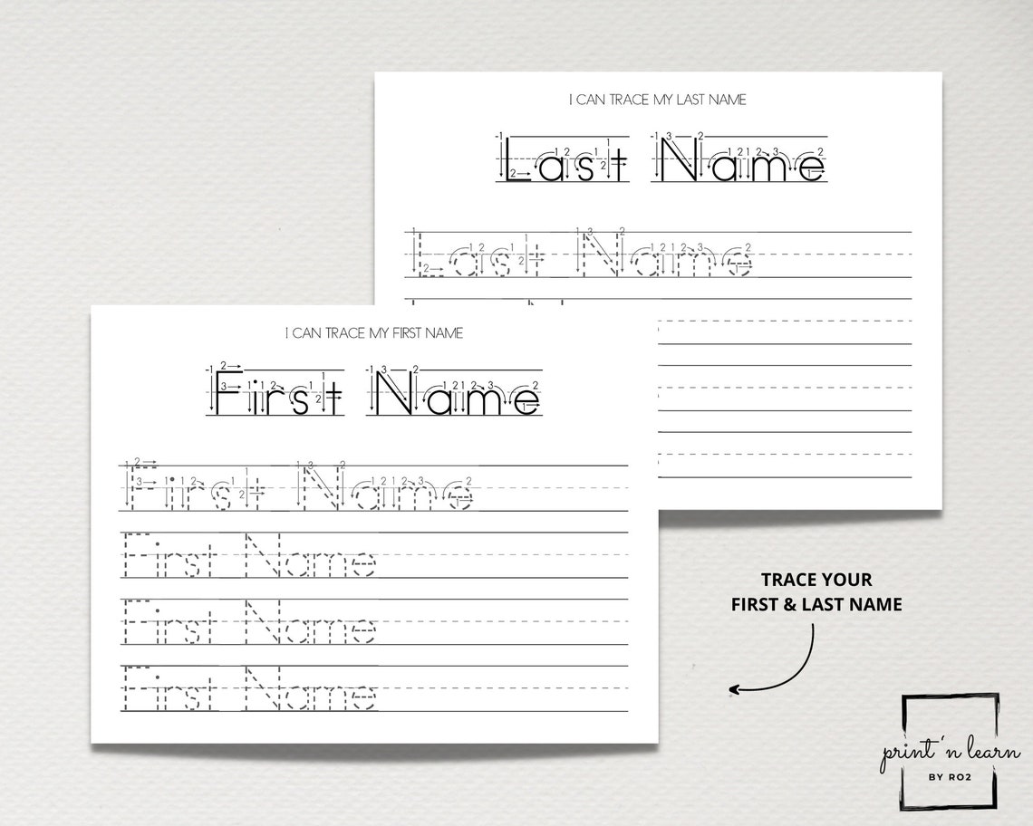 EDITABLE Name Tracing Packet, Handwriting Practice, Name Writing, Name ...