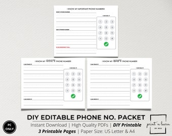 Important Phone Numbers - Etsy