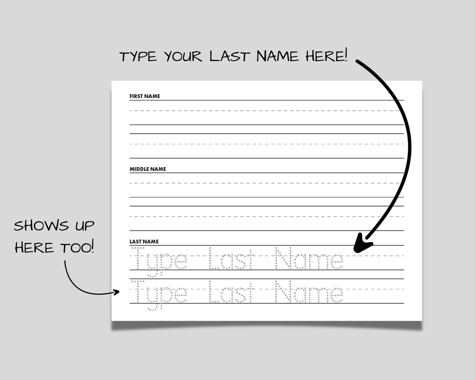 Custom Name Tracing Sheet, Handwriting Practice, Name Writing, Name ...