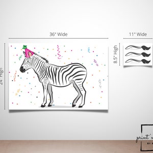 Pin the Tail on the Zebra, Party Animals Decor, Jungle Animals Decor ...