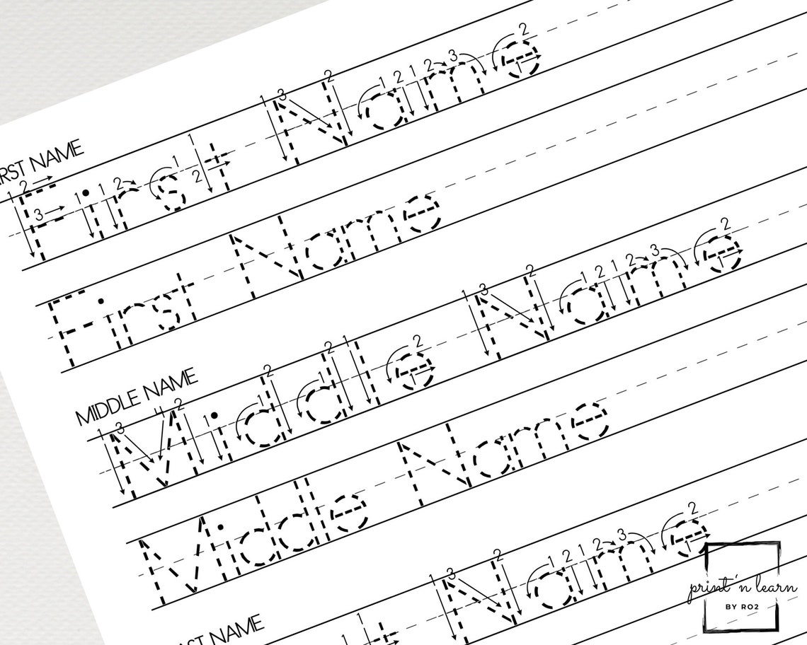 Editable Name Tracing Sheet, Handwriting Practice, Name Writing, Name ...