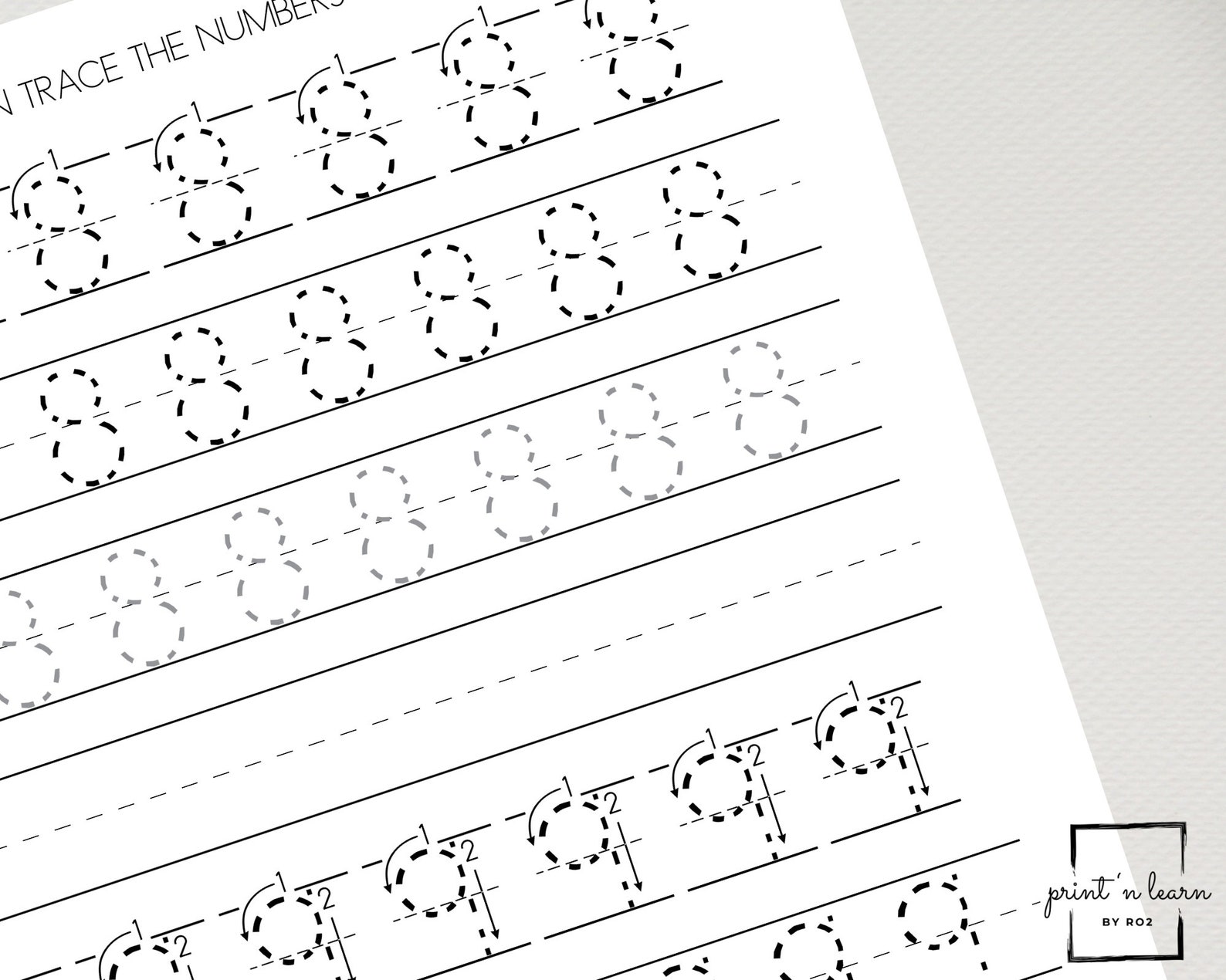Numbers Worksheet, Handwriting Practice, Number Writing, Number Tracing ...