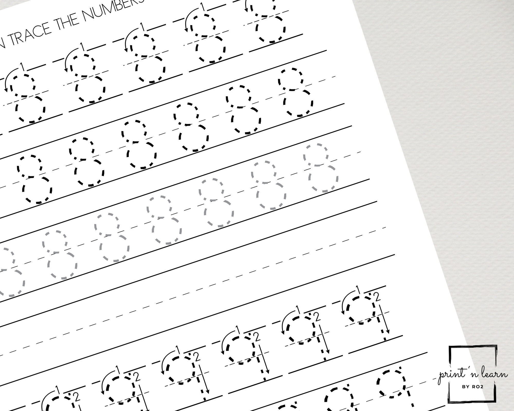 Numbers Worksheet, Handwriting Practice, Number Writing, Number Tracing ...