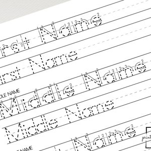 Custom Name Tracing Packet, Handwriting Practice, Name Writing, Name ...