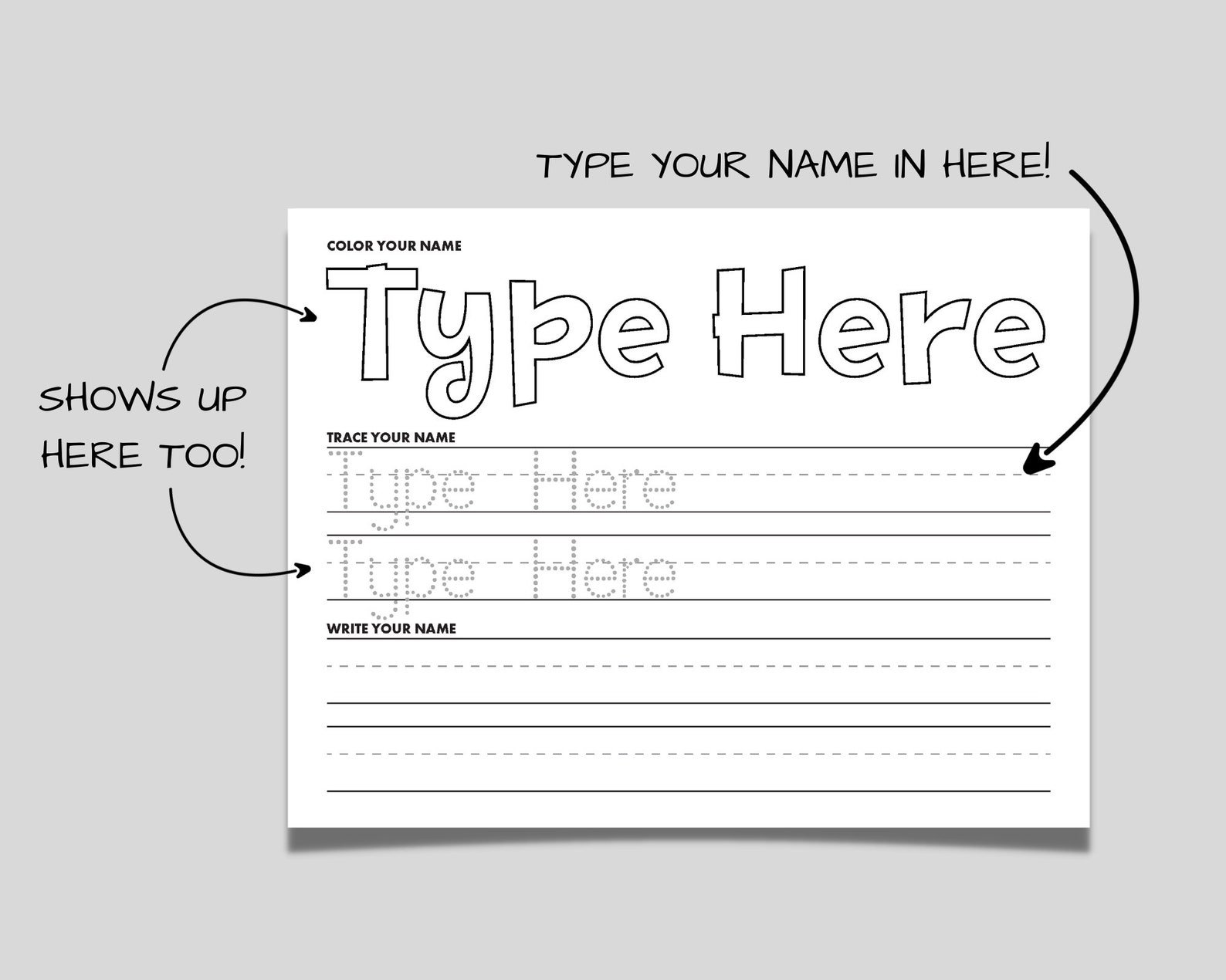 Custom Name Tracing Sheet, Handwriting Practice, Name Writing, Name ...