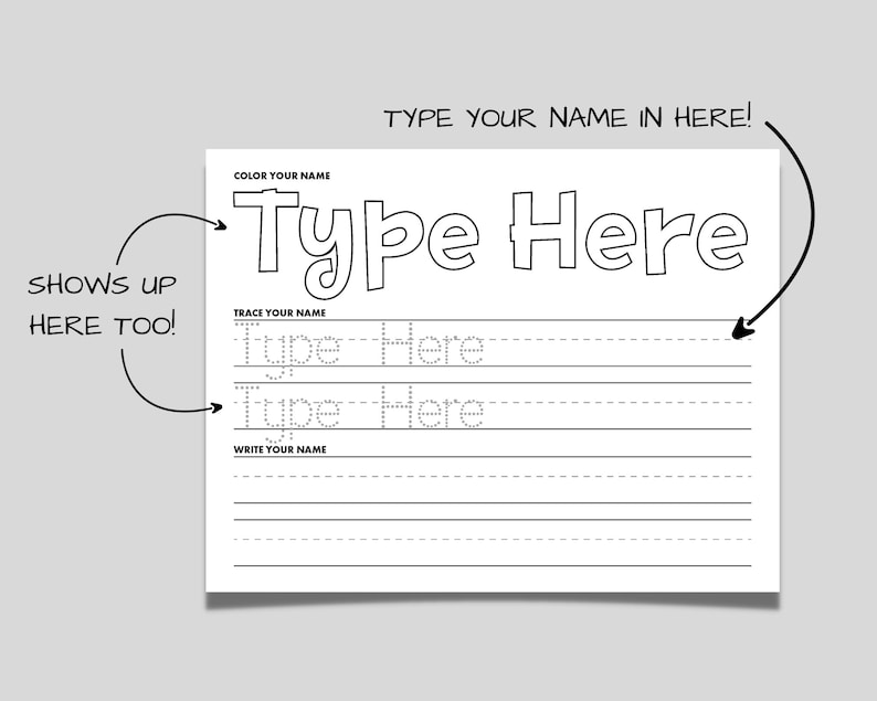 Custom Name Tracing Sheet, Handwriting Practice, Name Writing, Name ...