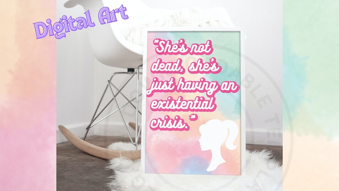 Barbie 2023 Movie Quote Poster Digital Download Wall Art Print ...