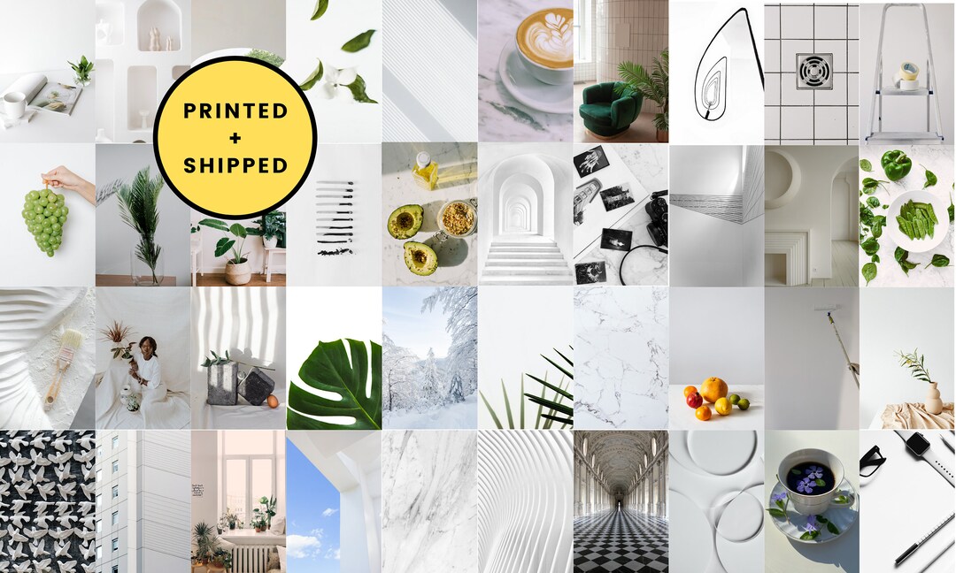 Printed 40pc White Collage Kit White Aesthetic 4x6 - Etsy