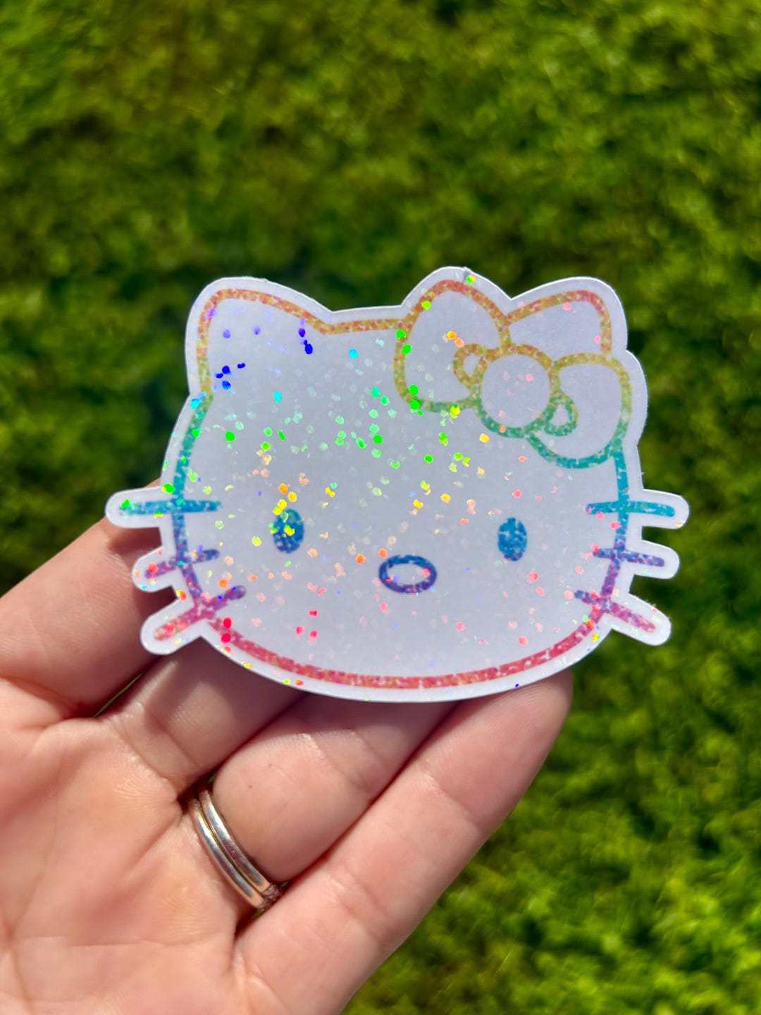 3" Holographic Kitty Sticker: Sparkly Sticker - Etsy
