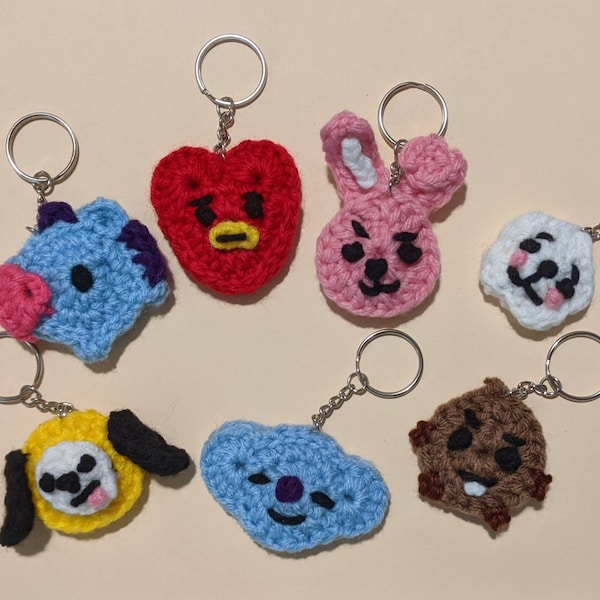 Crochet Bts Keychain - Etsy