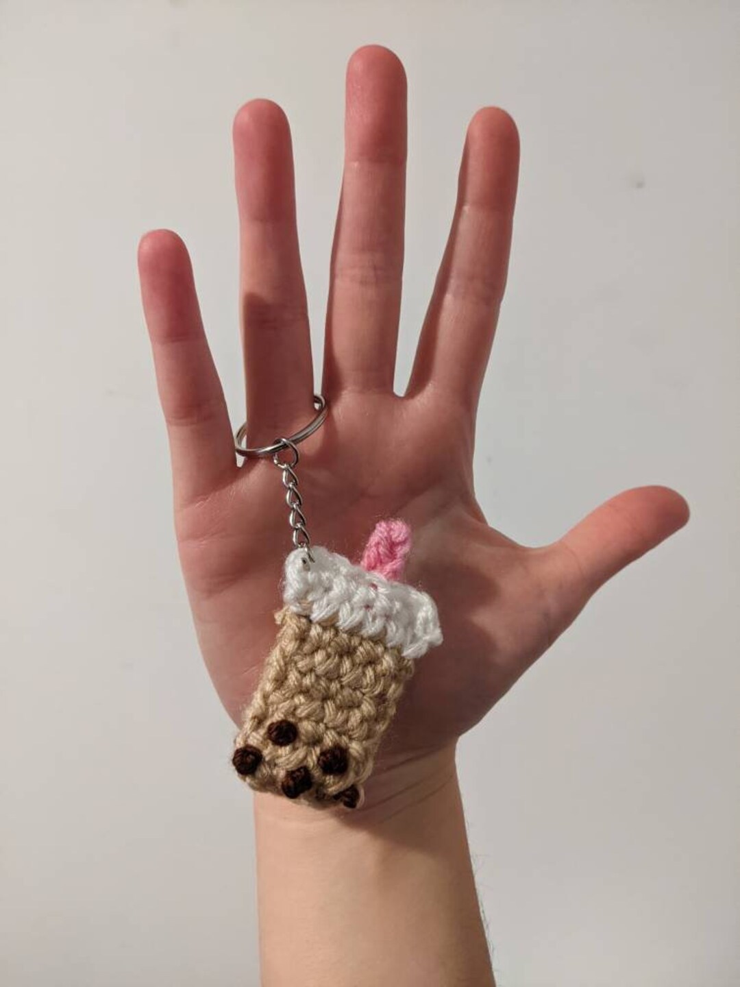 Crochet Boba Milk Tea Keychain - Etsy