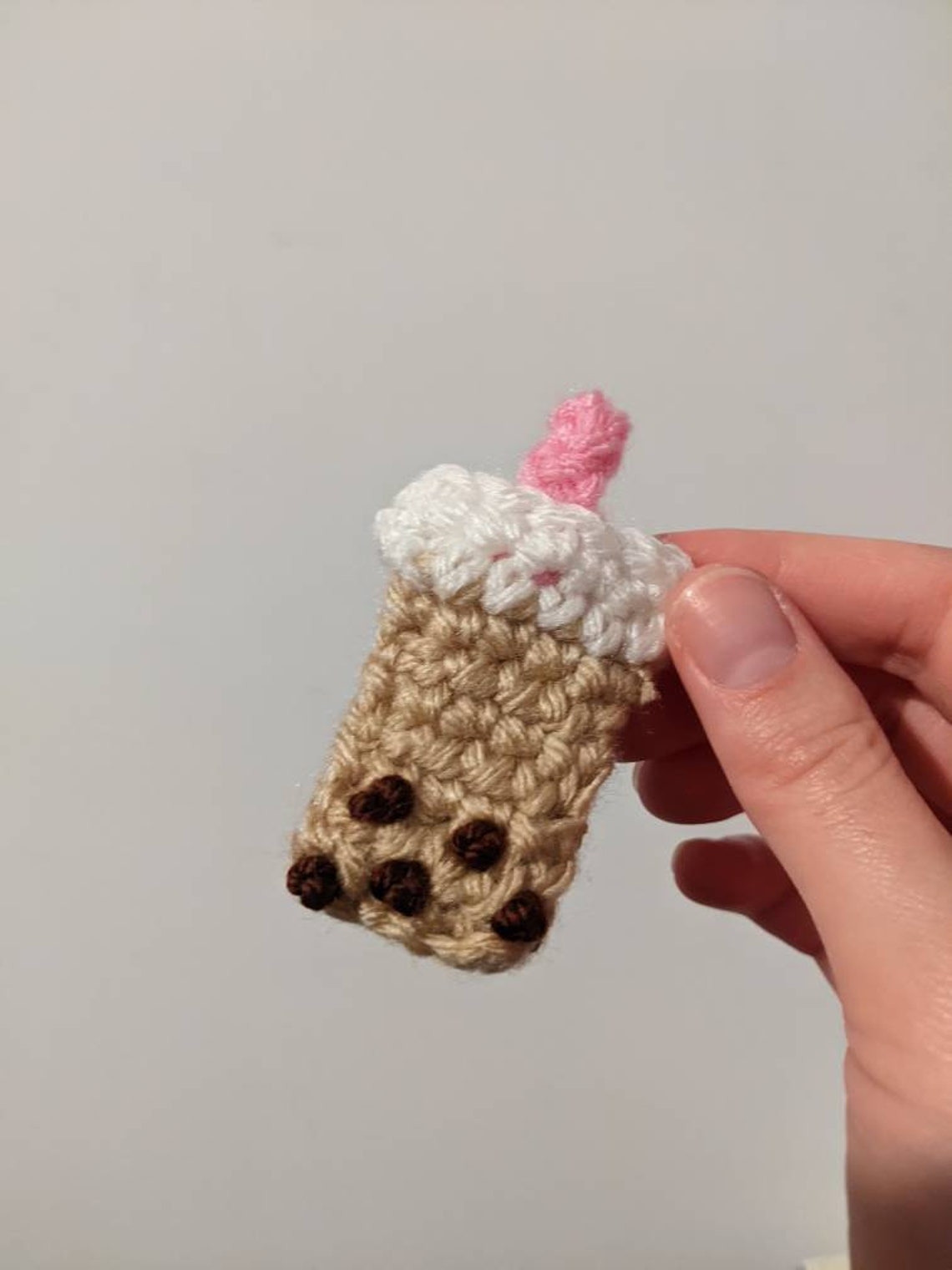 Crochet Boba Milk Tea Keychain - Etsy