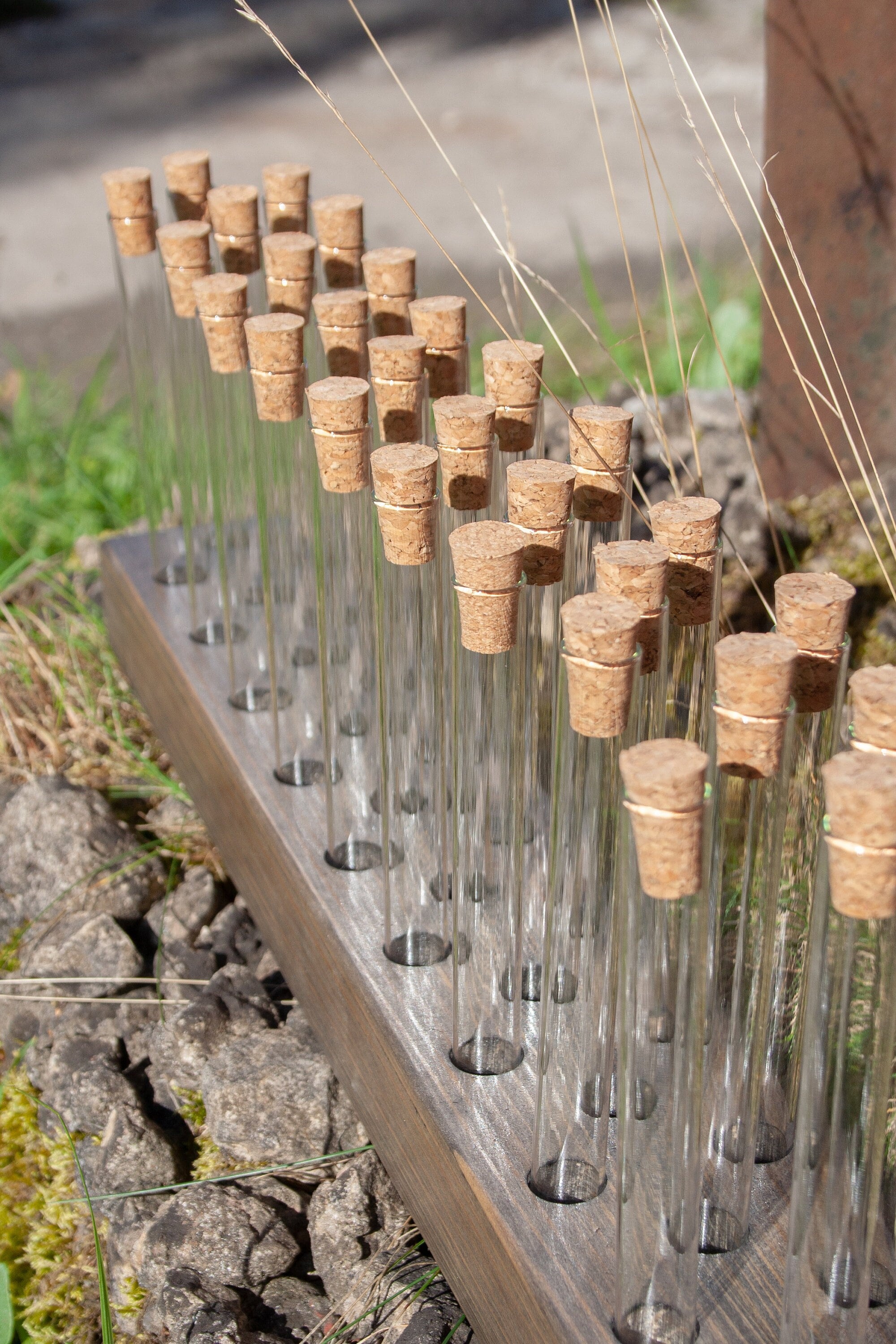 Test Tube Vase, Single Stem Glass Tube Stand With 28 Tubes, Gifts for ...
