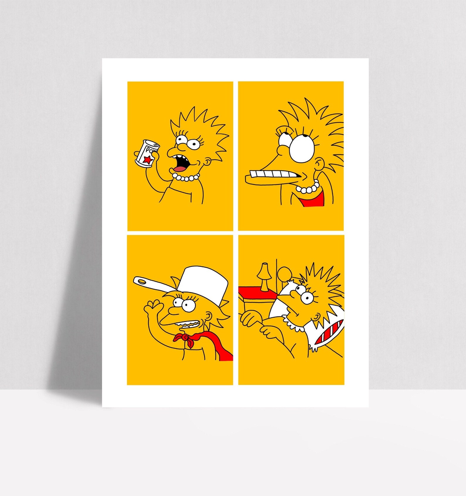 Lisa Simpson Old Style A4 Print - Etsy UK