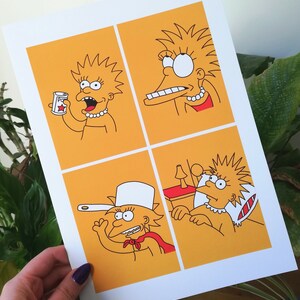 Lisa Simpson Old Style A4 Print - Etsy UK