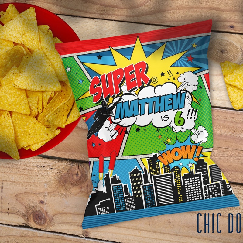 Superhero Chip Bag - Etsy