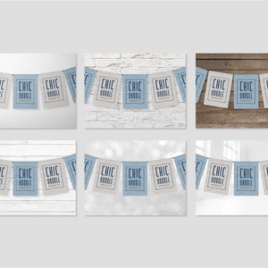 Mockup Scene Bunting Pennant Banner Garland Mockup PSD Photoshop ...