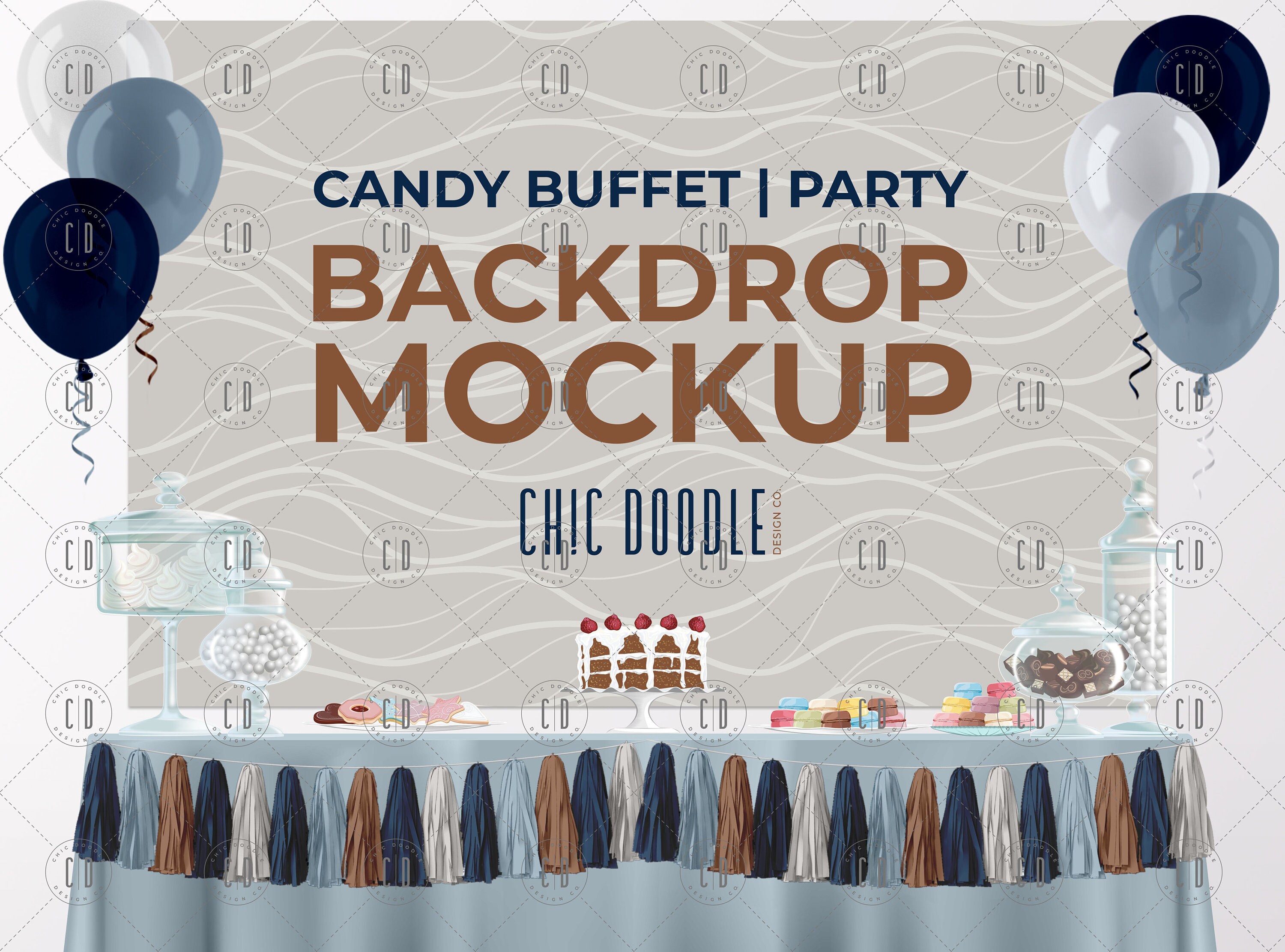 Mockup Scene Backdrop Banner Candy Buffet Party - Etsy