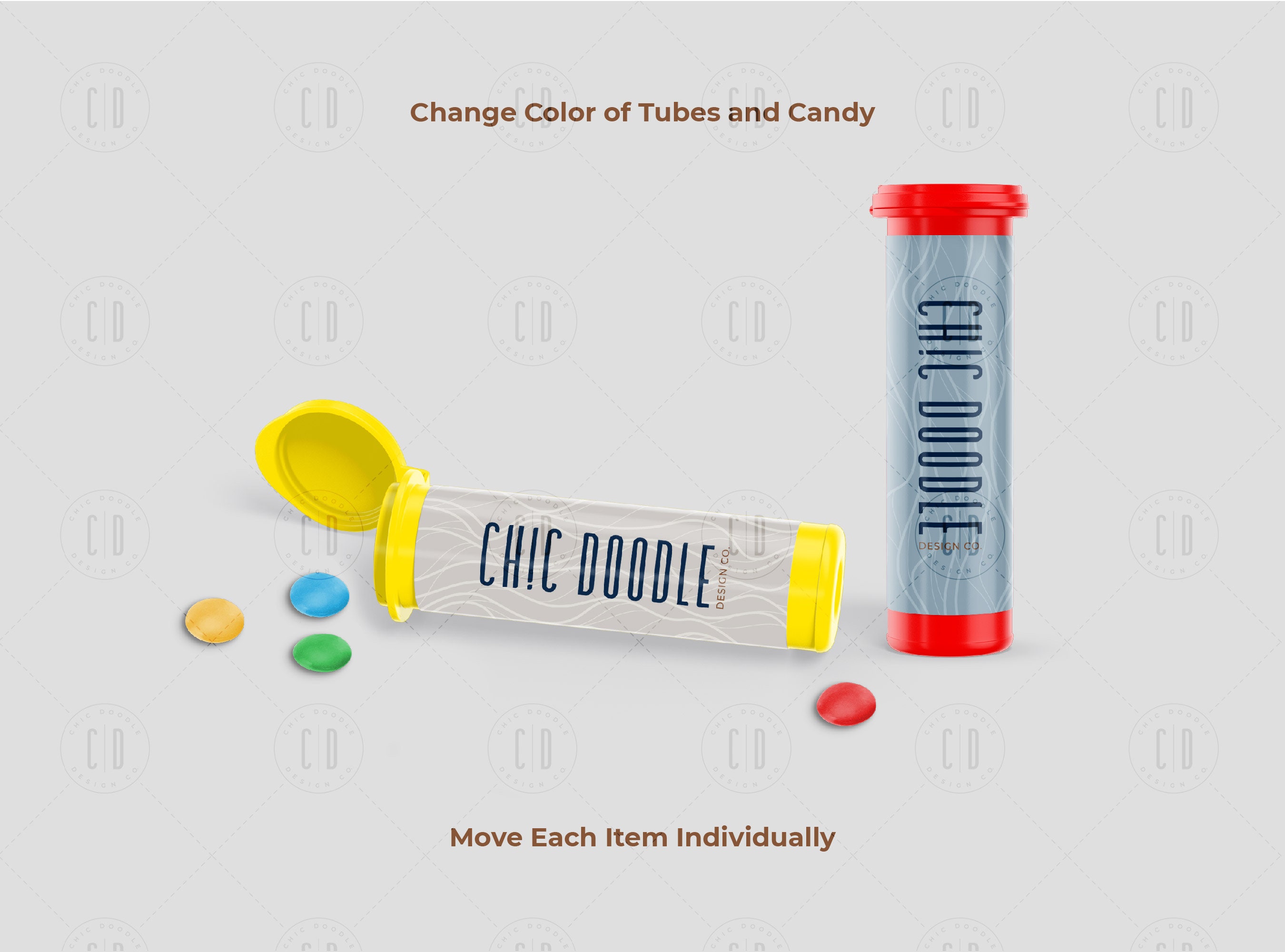 Mockup Scene Candy Tube Label Wrapper Mockup PSD - Etsy