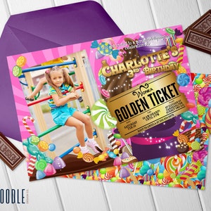 Chocolate Factory Party Invitation DIGITAL Printable DIY Editable ...