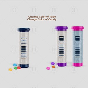 Mockup Scene Candy Tube Label Wrapper Mockup PSD Photoshop Front View ...