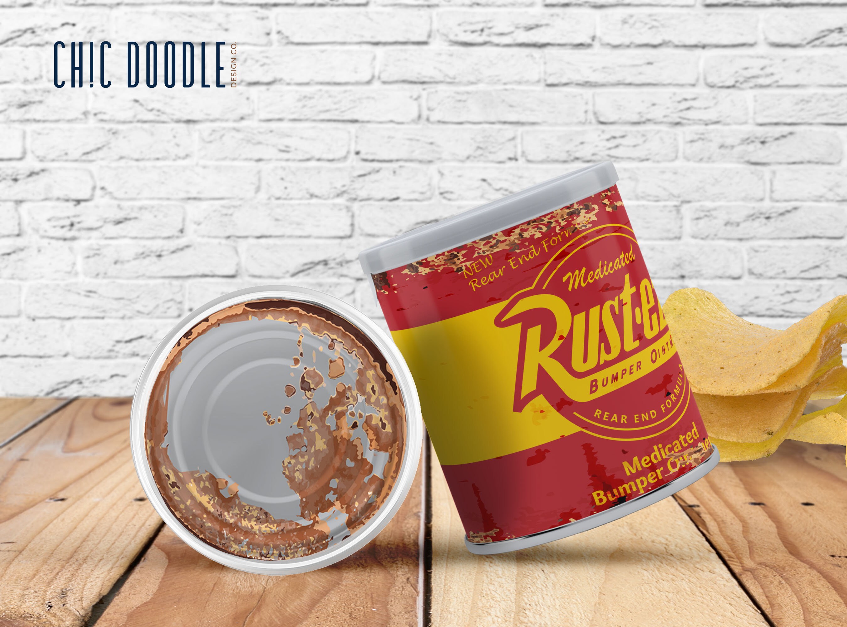 12 Rusty Oil Tin Can Wrappers Potato Chip Snack Tube 1.3oz - Etsy