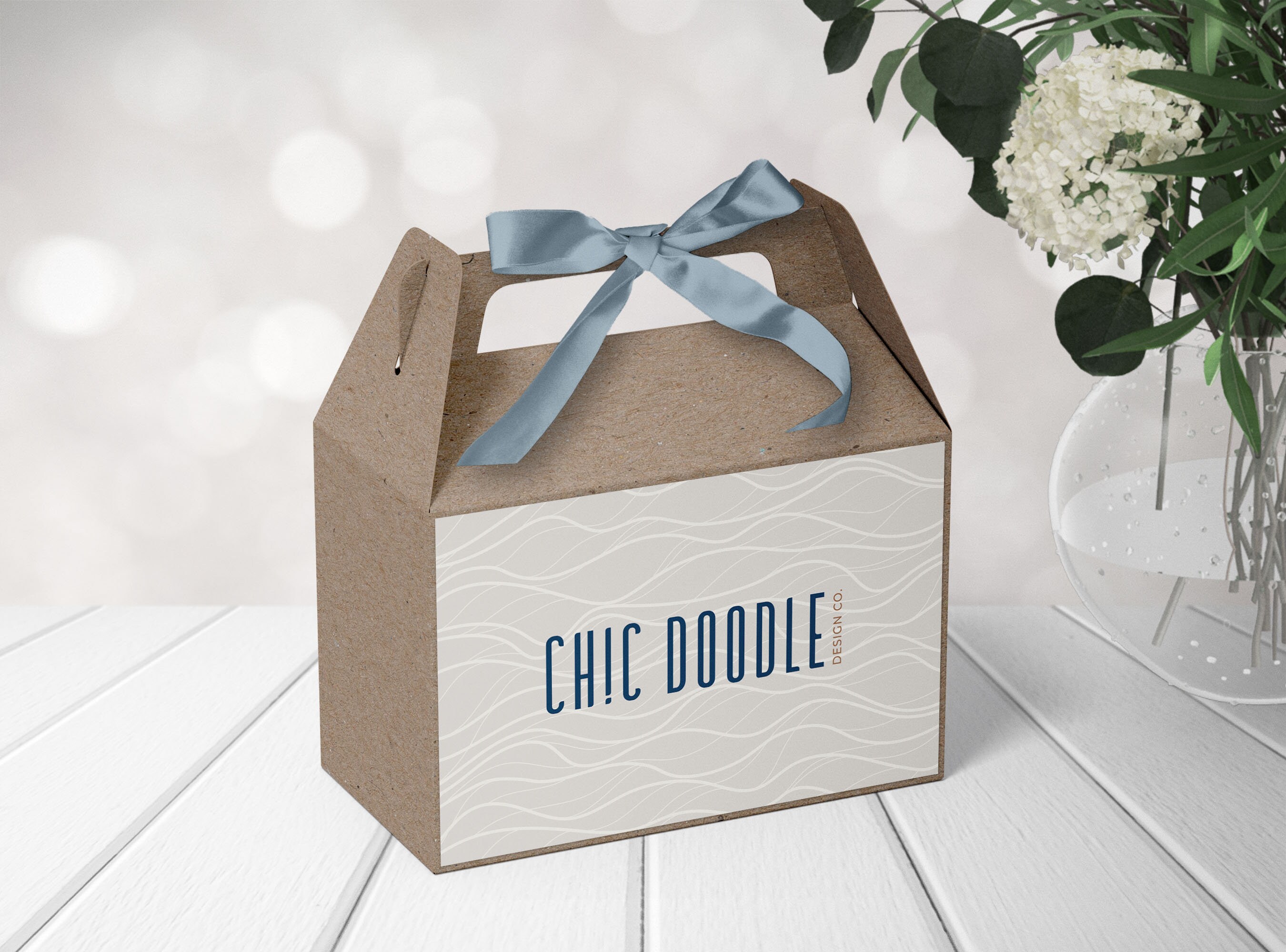 Gable Box Label Mockup Scene Mockup PSD Photoshop - Etsy