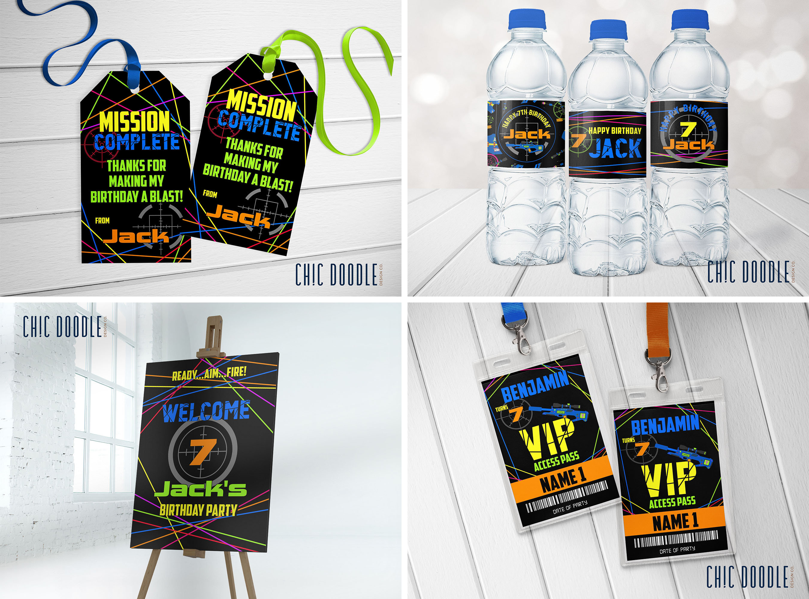 Laser Tag Party Mega Bundle DIGITAL Printable Editable - Etsy