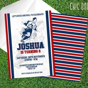 Rugby Invitation DIGITAL Printable DIY Editable Instant Download - Etsy