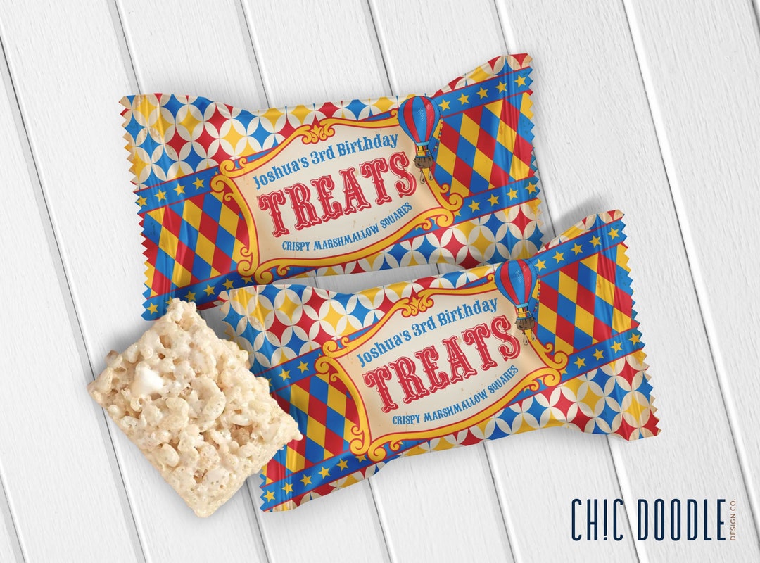 Carnival Circus Fun Fair Rice Krispies 78 Oz Treat Wrappers - Etsy