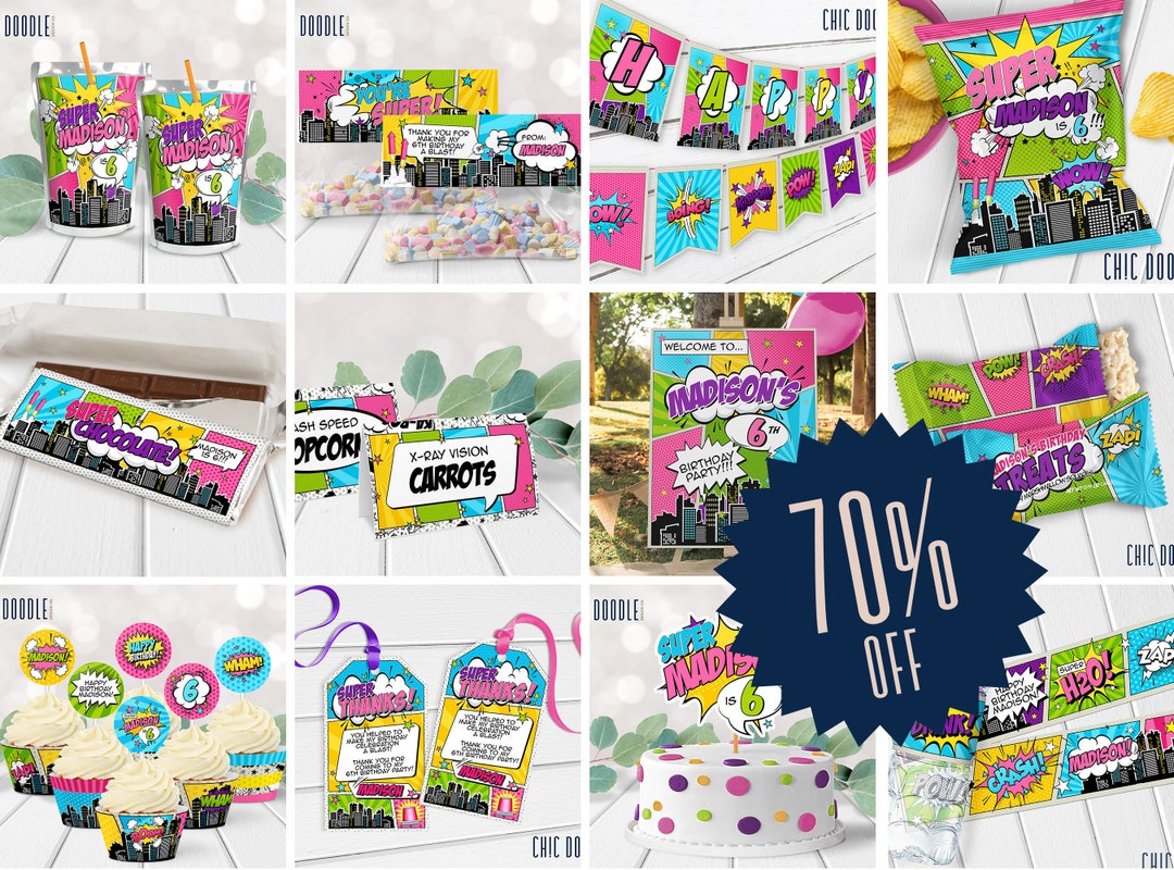 Superhero Comic Mega Bundle DIGITAL Printable Editable Instant Download ...