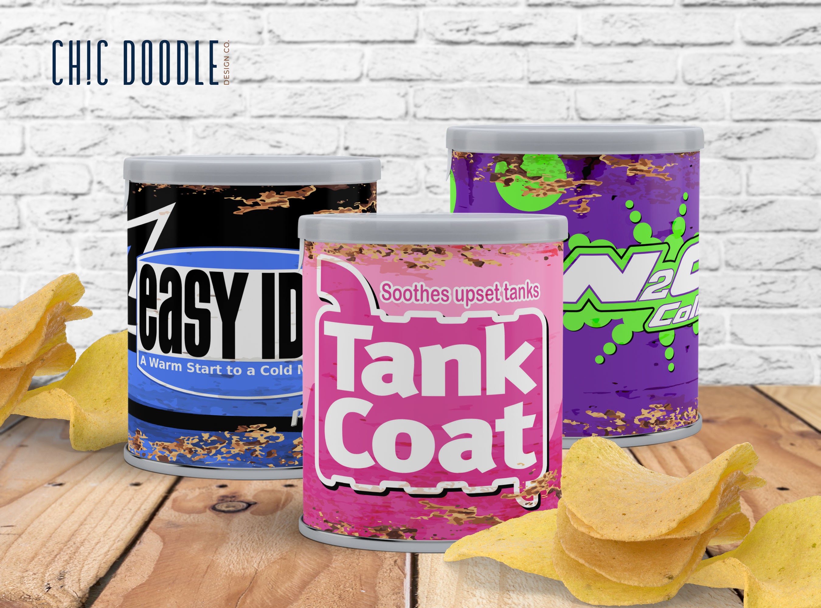 12 Rusty Oil Tin Can Wrappers Potato Chip Snack Tube 1.3oz - Etsy