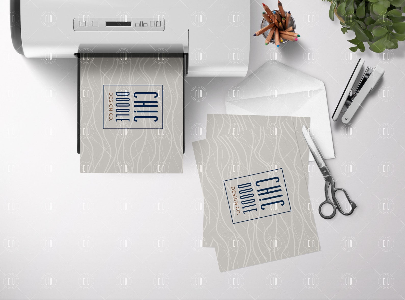 Mockup Scene Printer Mockup PSD Photoshop Lay Flat Top View Printables ...