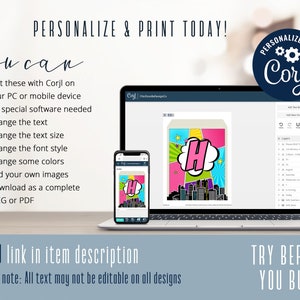 Superhero Comic Mega Bundle DIGITAL Printable Editable Instant Download ...