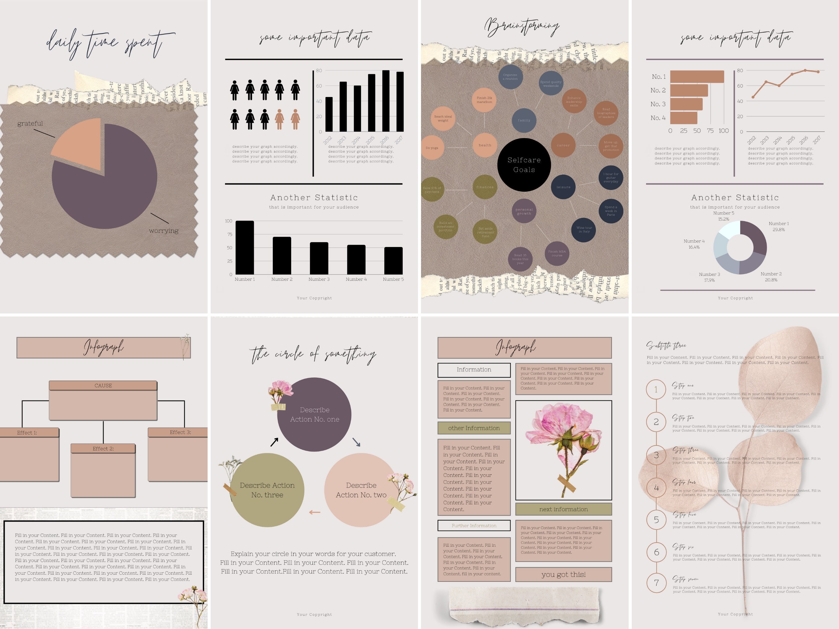 Vintage Workbook Template Canva, Worksheets for Coaches, Content ...