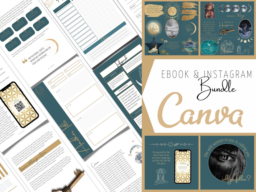 Ebook Template & Instagram Branding Bundle for Coaches, Influencers ...