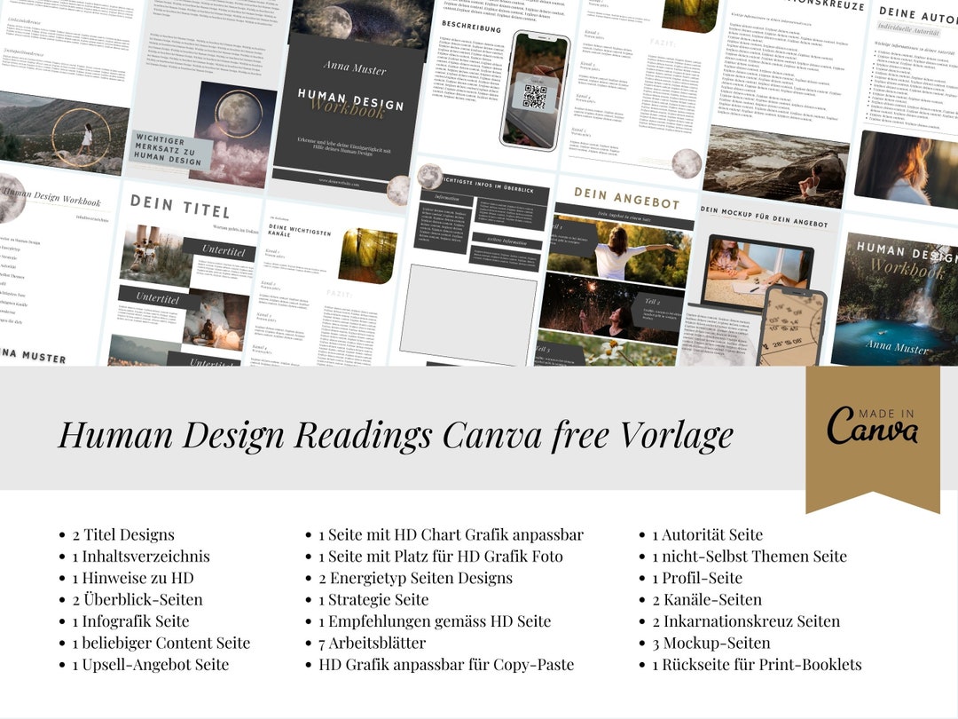 Human Design Booklet Template, Perfect for Human Design Readings ...