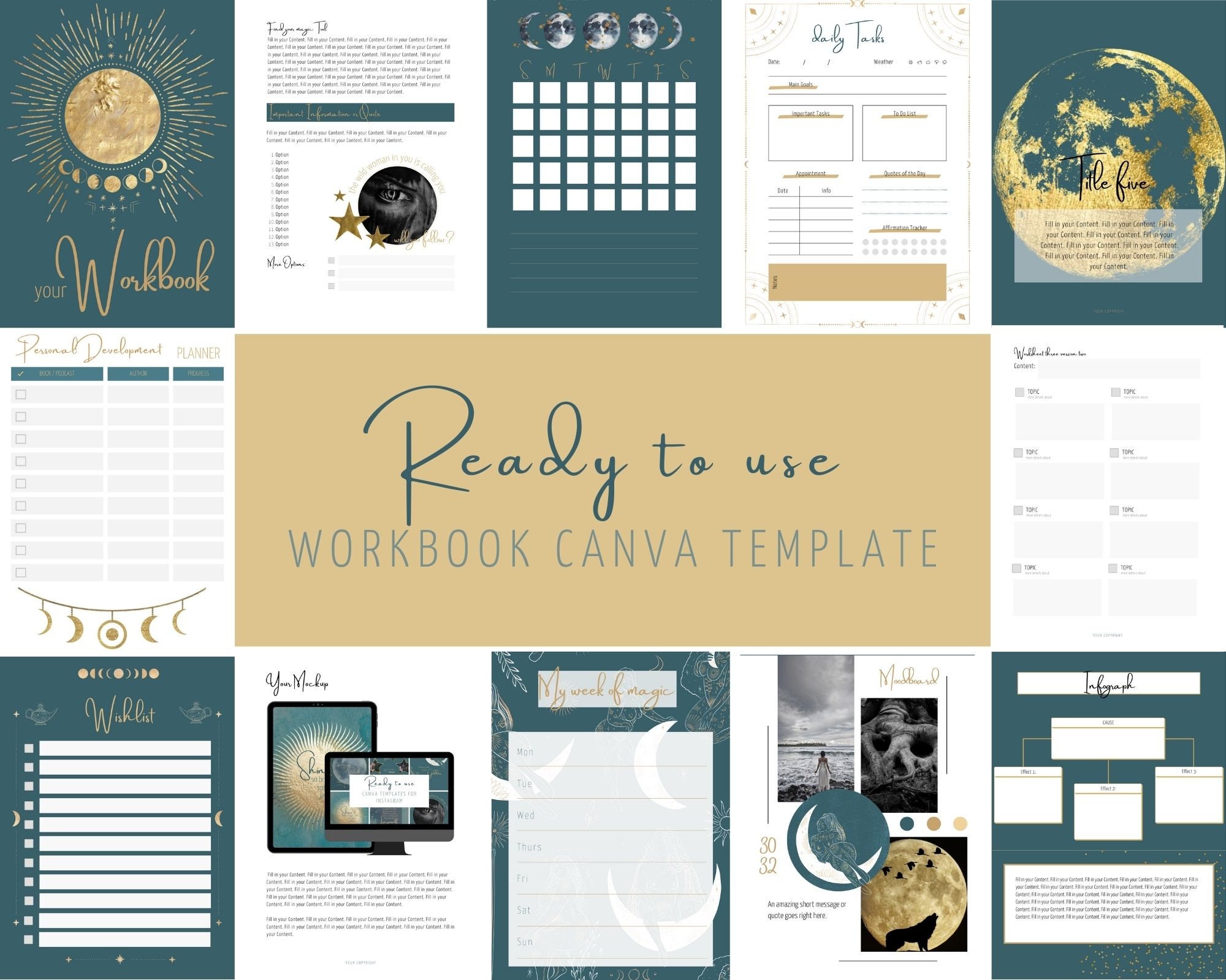 Ebook Template & Instagram Branding Bundle for Coaches, Influencers ...