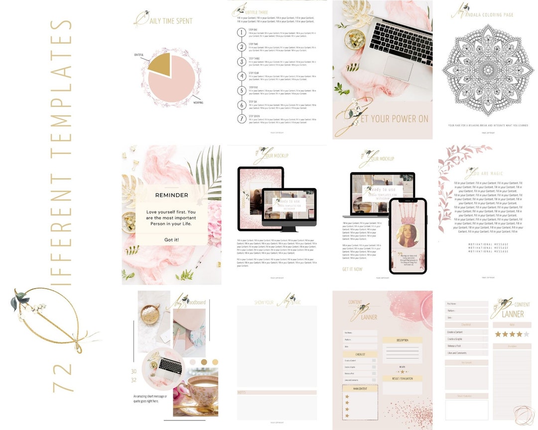Ebook Template & Instagram Branding Bundle for Coaches, Influencers ...