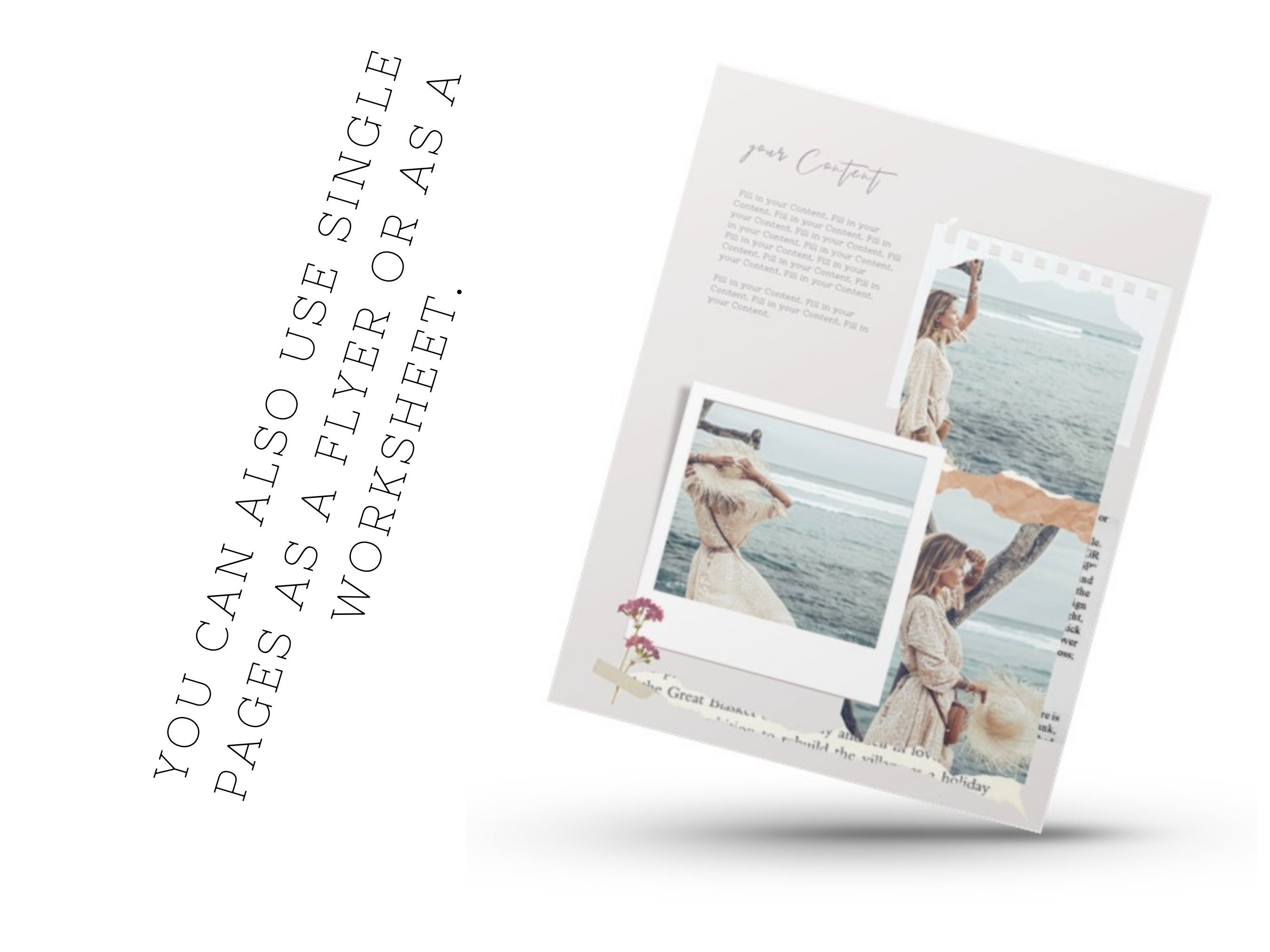 Vintage Workbook Template Canva, Worksheets for Coaches, Content ...