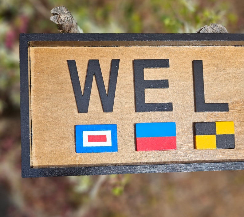 Nautical Flag Welcome Sign - Etsy