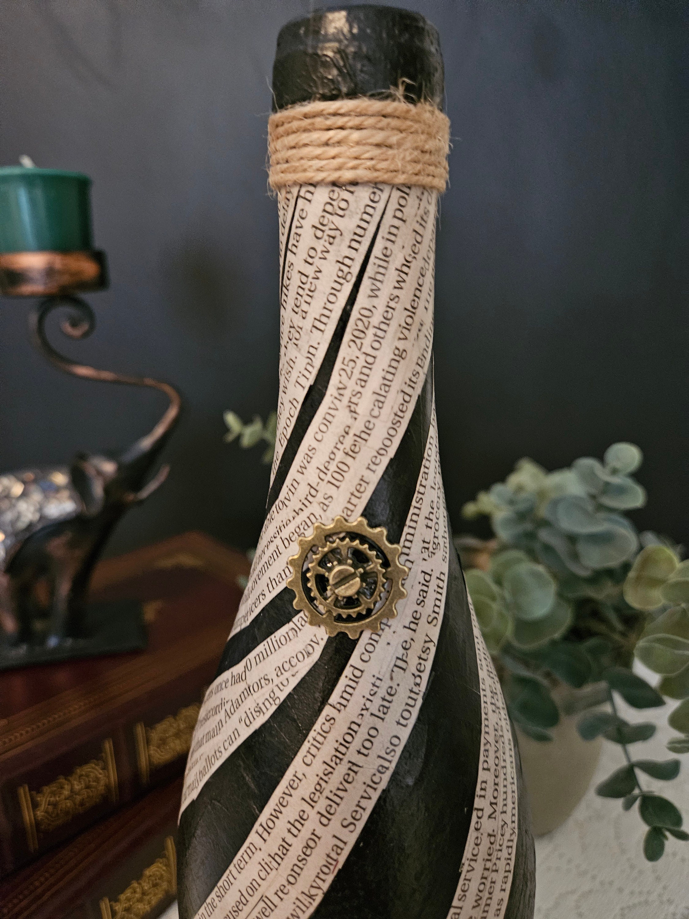 Unique Decorated Wine Bottle - Etsy