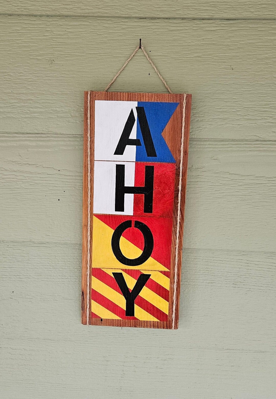 Nautical Flag "ahoy" Sign - Etsy
