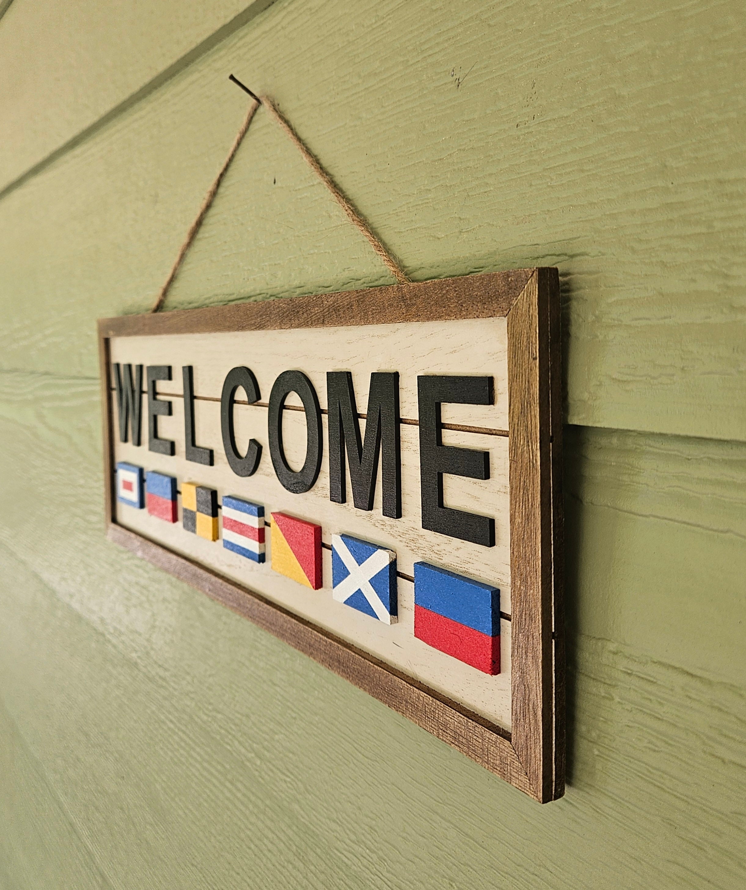 Nautical Flag Welcome Sign - Etsy