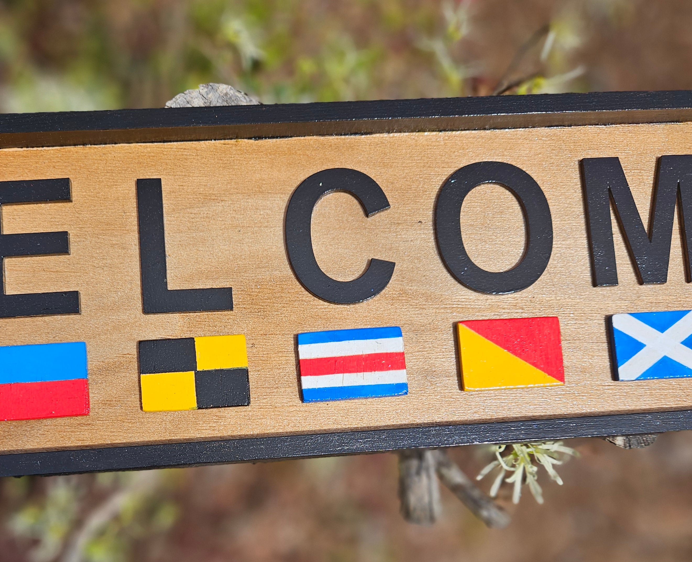 Nautical Flag Welcome Sign - Etsy